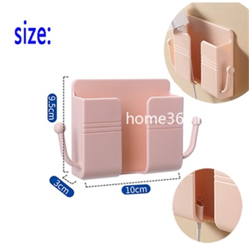 Wall Mounted Phone Holder Organizer Storage Box Remote Control Mounted ...