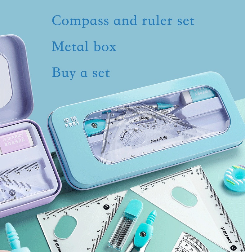 [ShipFromPH]7PCS/Box Compass Ruler Set ruler triangle ruler back to ...