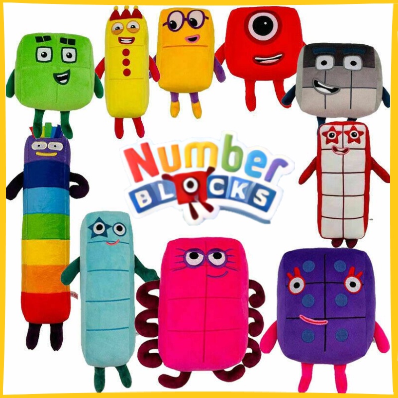 Number Adorable Blocks Stuffed Toy Soft And Huggable Ideal Learning For ...