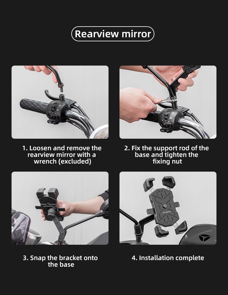【PH Delivery】ROCKBROS Bike Phone Holder Adjustable Shockproof Quick Release MTB Road Bicycle ...