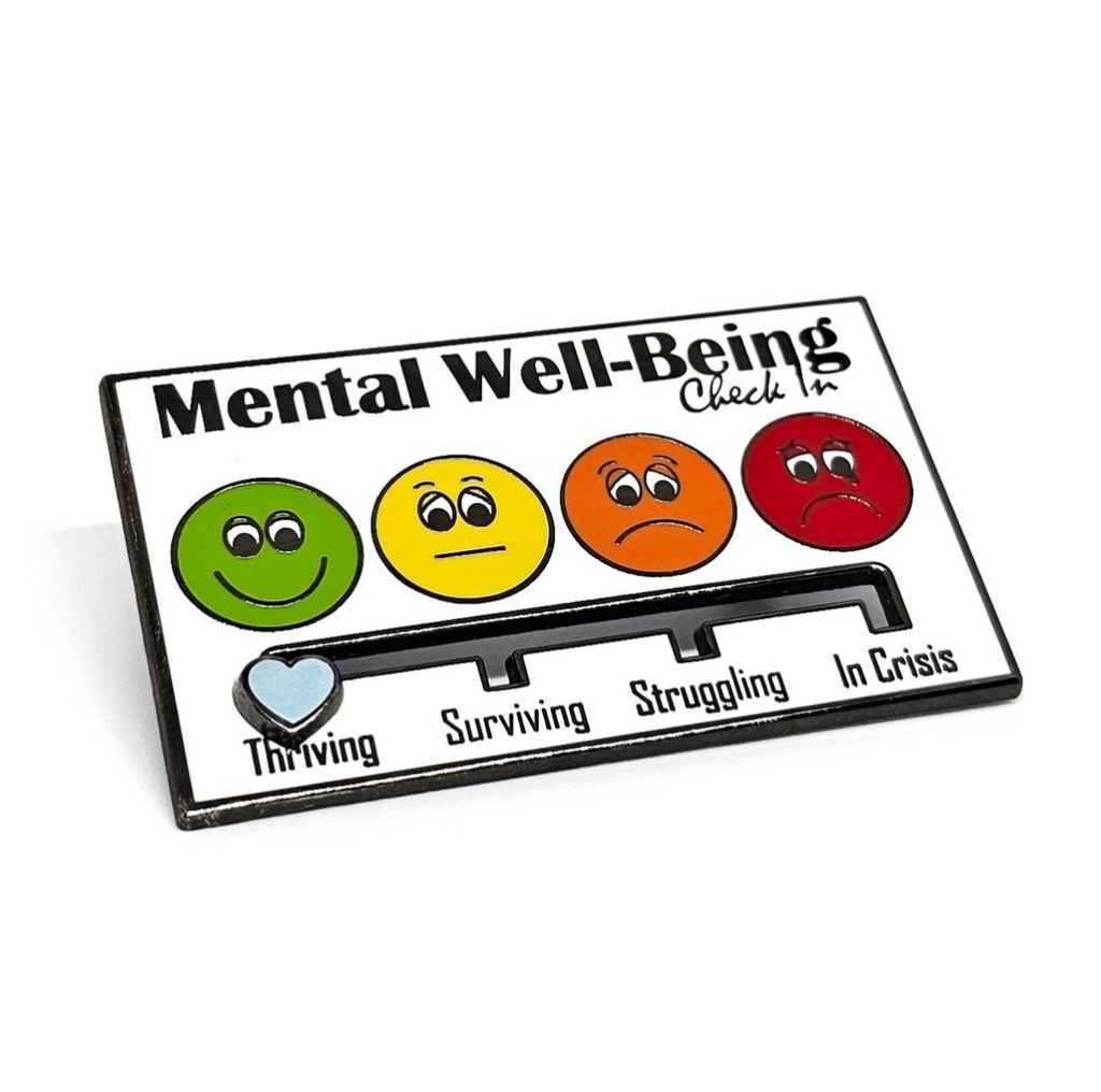 Creative Social Mood Battery Enamel Pin My Social Mood Brooch Badges ...