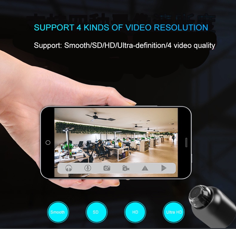 1080P Camera Hidden Super Mini CCTV Wireless 140 Degree Wide Angle WIFI ...