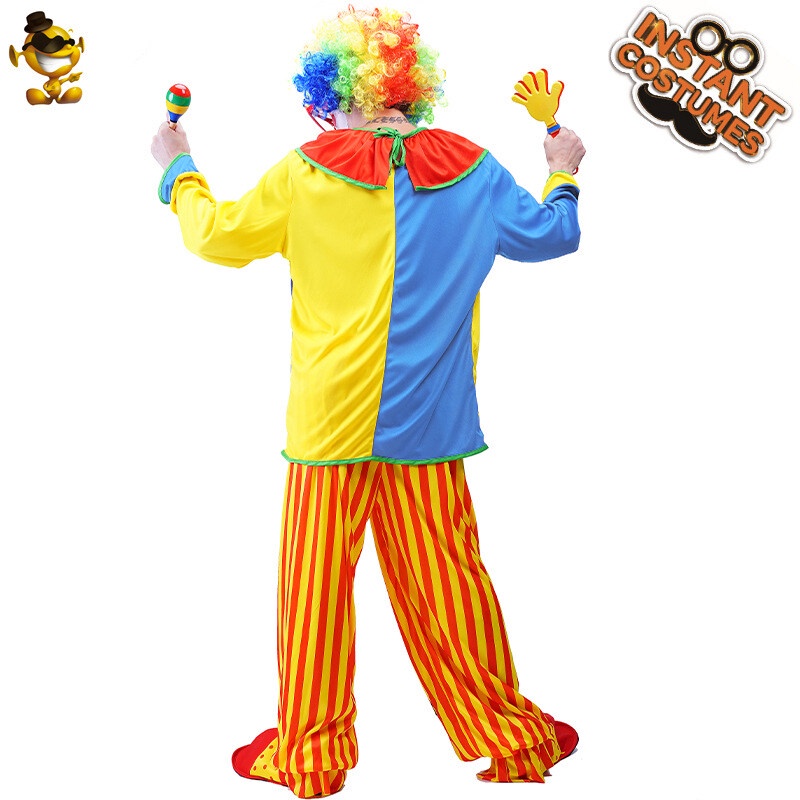 Adult Circus Clown Costumes Colorful Joker Sets Patch Clown Cloting ...