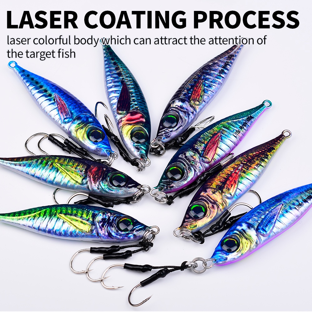 PROBEROS 1Pc luya jig jigging bait 7g-40g small iron plate metal bionic ...