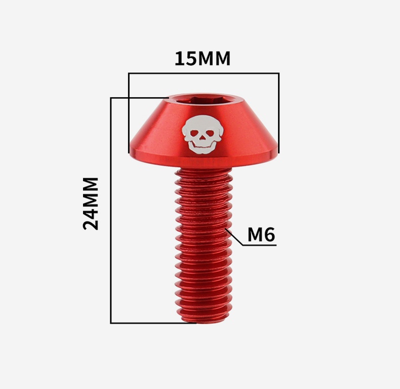 MUQZI 4PCS M6 Brake Caliper Screw MTB Road Folding Bicycle 7075 ...