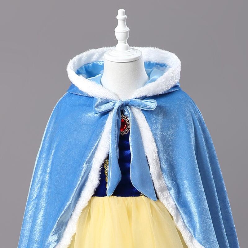 Forzen Elsa Disney Princess Costume For Baby Girl Snow White Cape Cloak ...