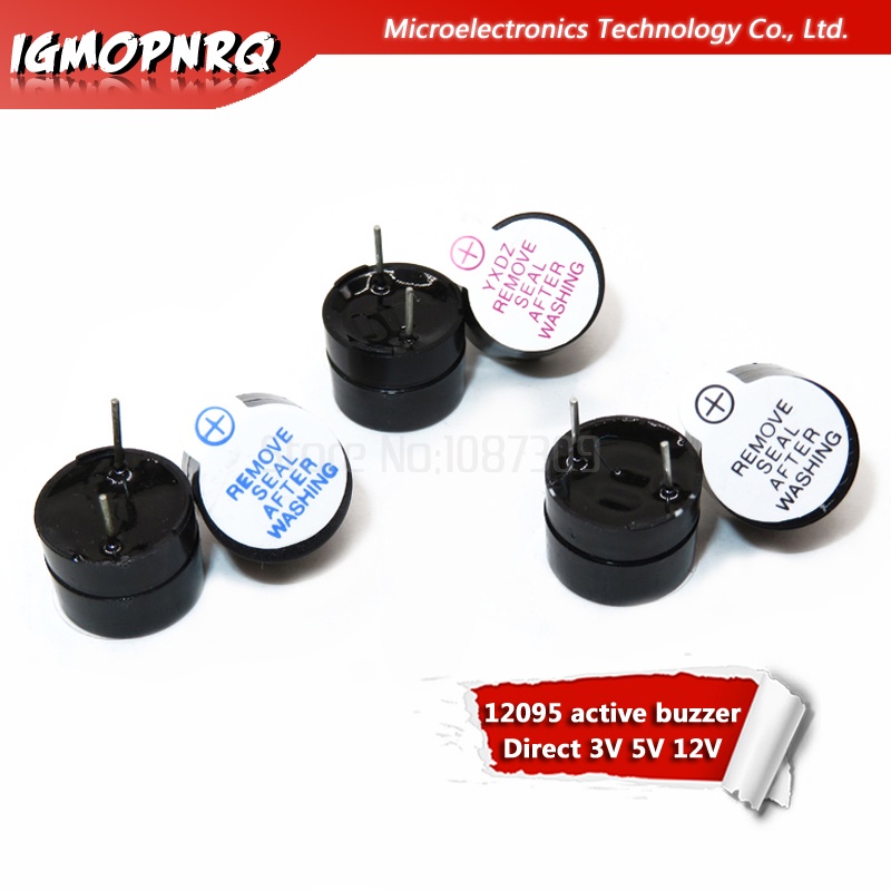 50pcs 12095 active buzzer Direct 3V 5V 12V long voice 12*9.5MM diameter ...