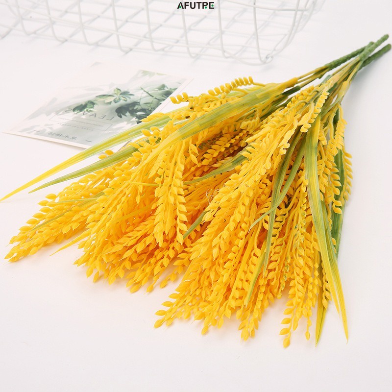 Afutre 2Pcs Simulated Crops Artificiales Rice Wheat Ears Fake Flowers ...