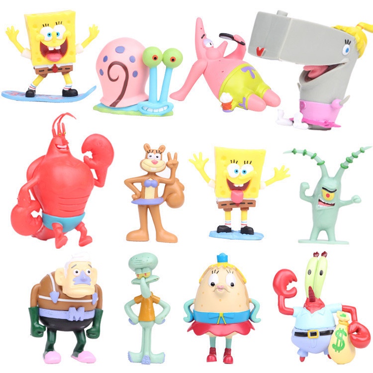 SpongeBob SquarePants 12pcs/set PVC Figure Model Toy | Shopee Philippines