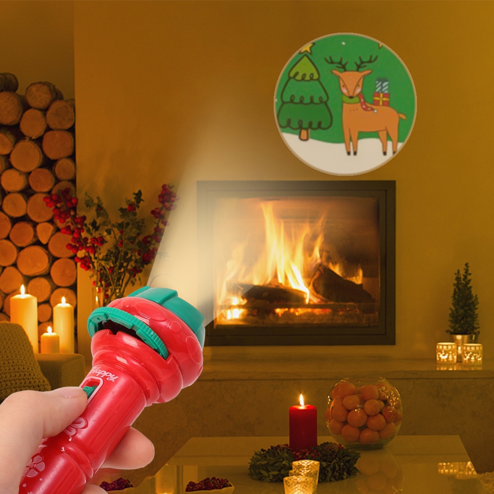 24 Patterns Christmas Flashlight/ Cartoon Santa Claus Rotate Slide ...