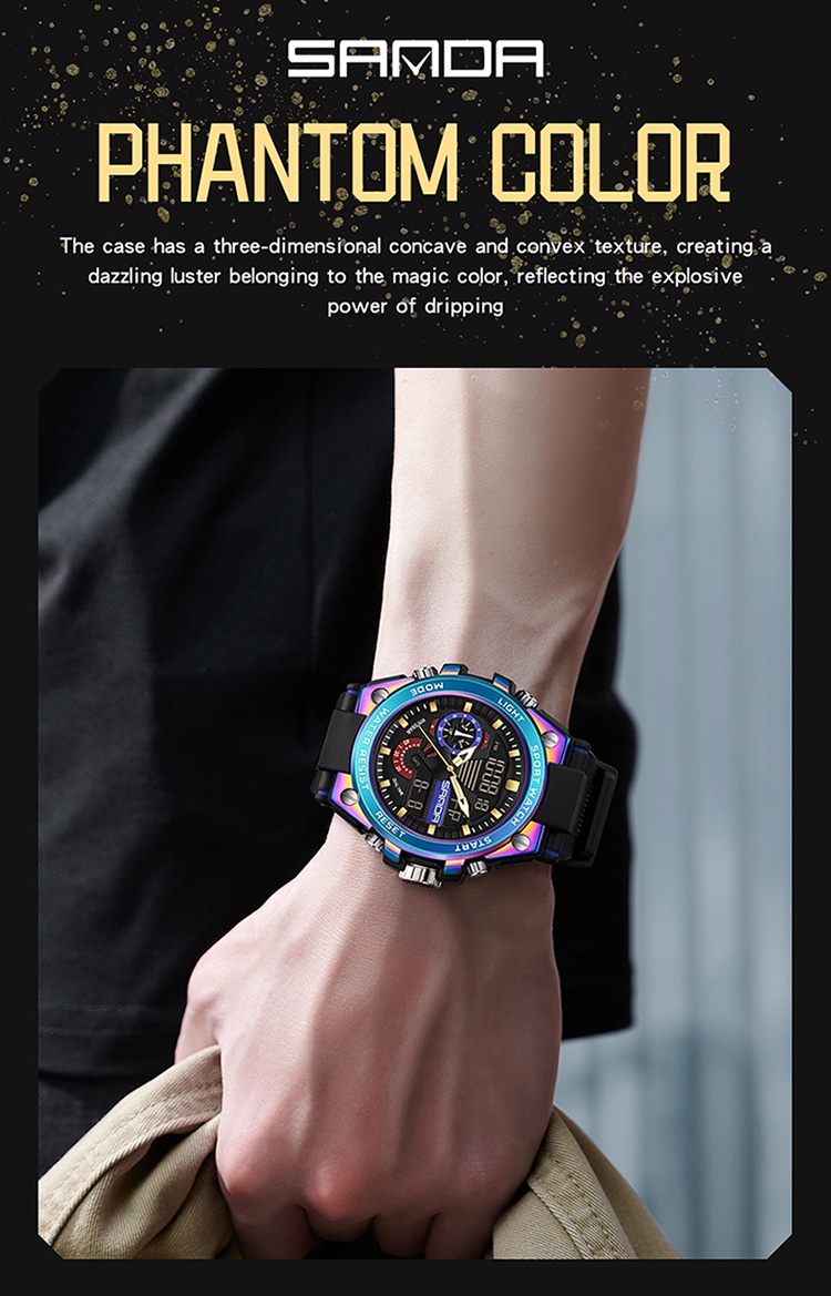 Sanda Men's Digital Fashion Waterproof Outdoor Sports Multifunctional ...