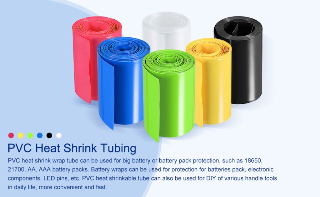 1m/Pack PVC Heat Shrink Tube Blue Shrink Insulated Shrink Tubing For ...