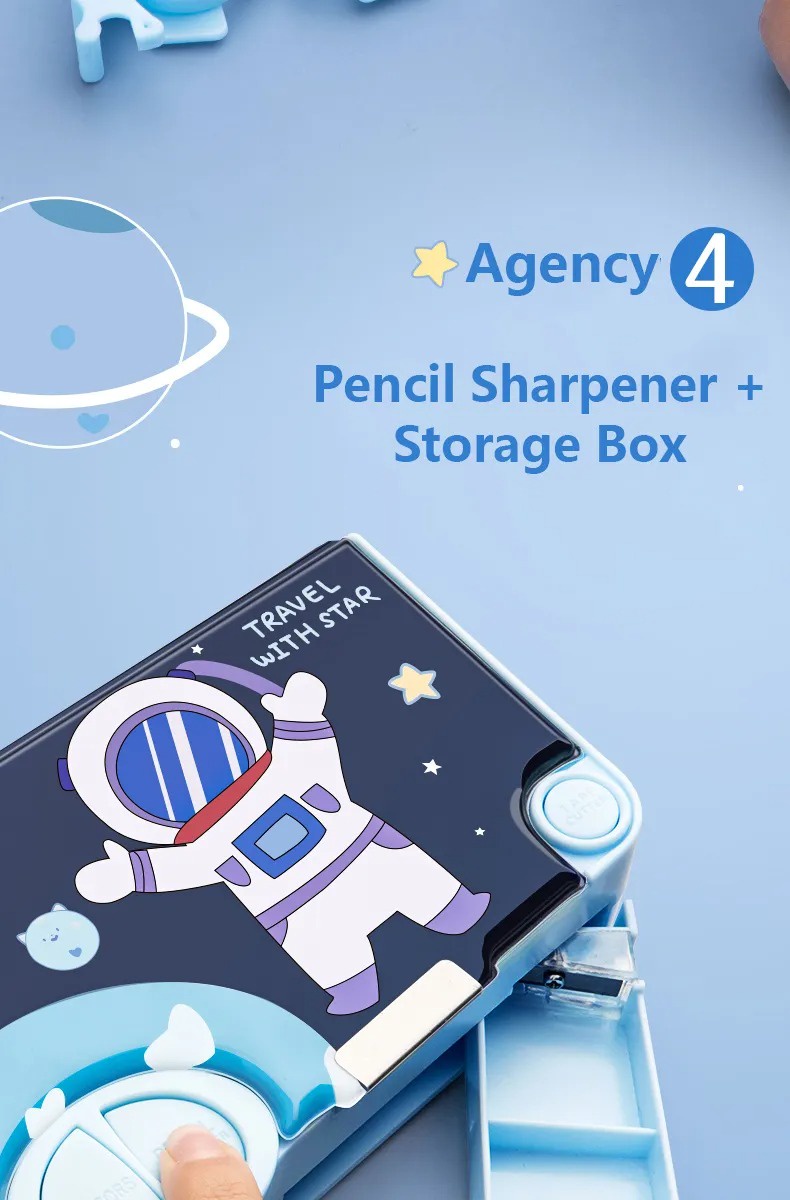 Pencil Box Cartoon Pencil Case Stationery Box Multifunctional Pencil ...