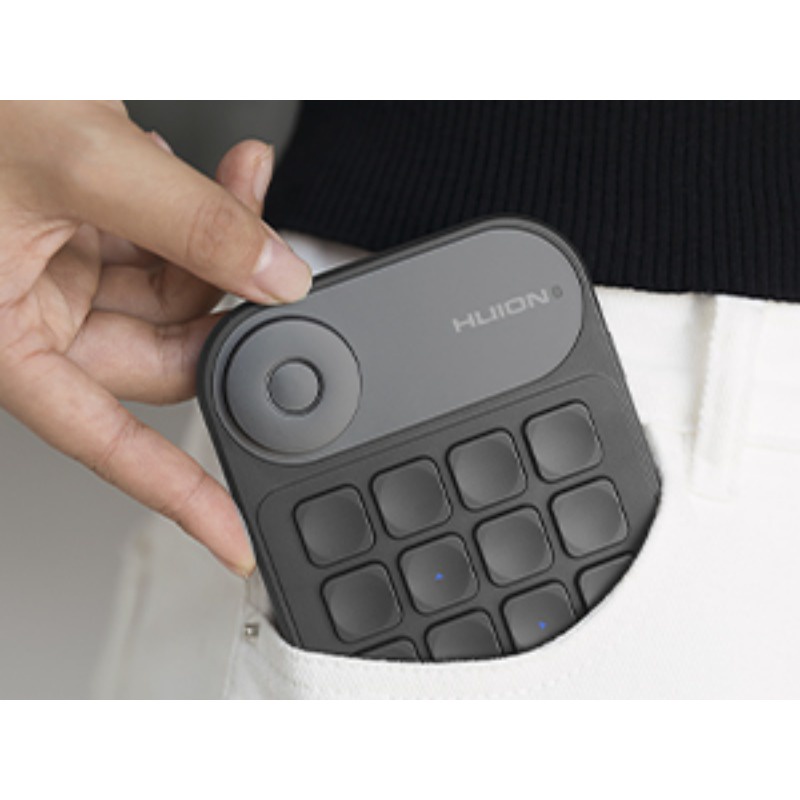 HUION K20 Keydial Mini Bluetooth Programmable Keypad with Dial 5 Keys ...