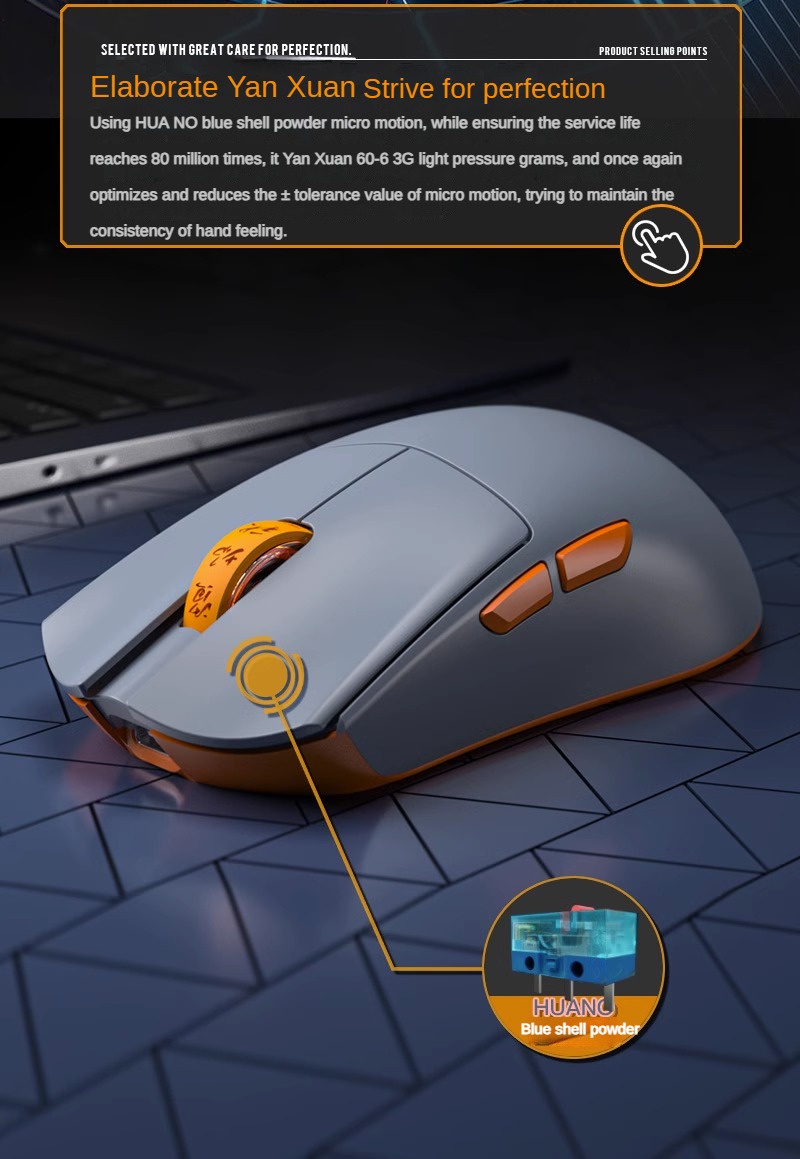 Darmoshark M3S-PRO Lightweight PAW3395 E-sports game three-mode wireless wired mouse | Shopee ...