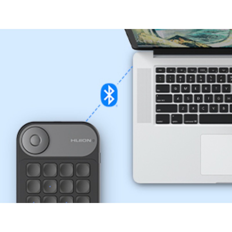 HUION K20 Keydial Mini Bluetooth Programmable Keypad with Dial 5 Keys ...