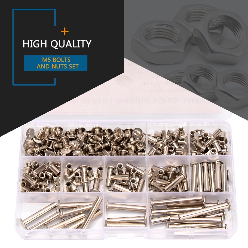 200pcs 240pcs M5 Phillips Nickel-plated Chicago Brass Plated Binding ...