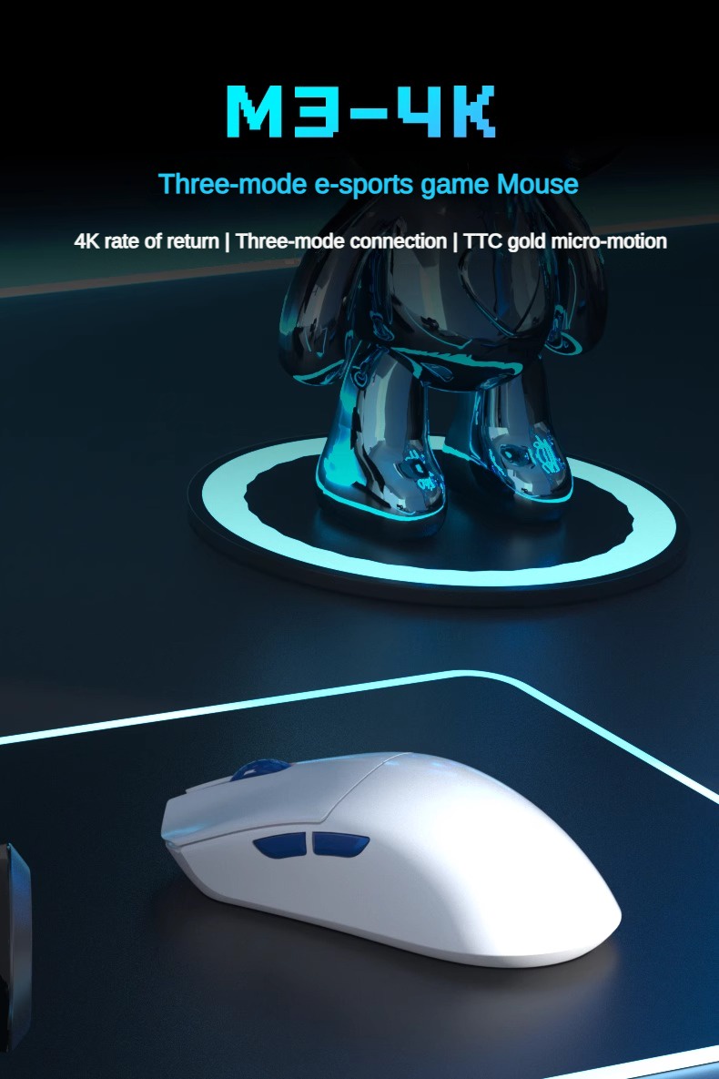 Darmoshark M3 M3Pro Mouse Lightweight PAW3395 Gaming Three-Mode Wireless Mouse bluetooth 2.4g ...