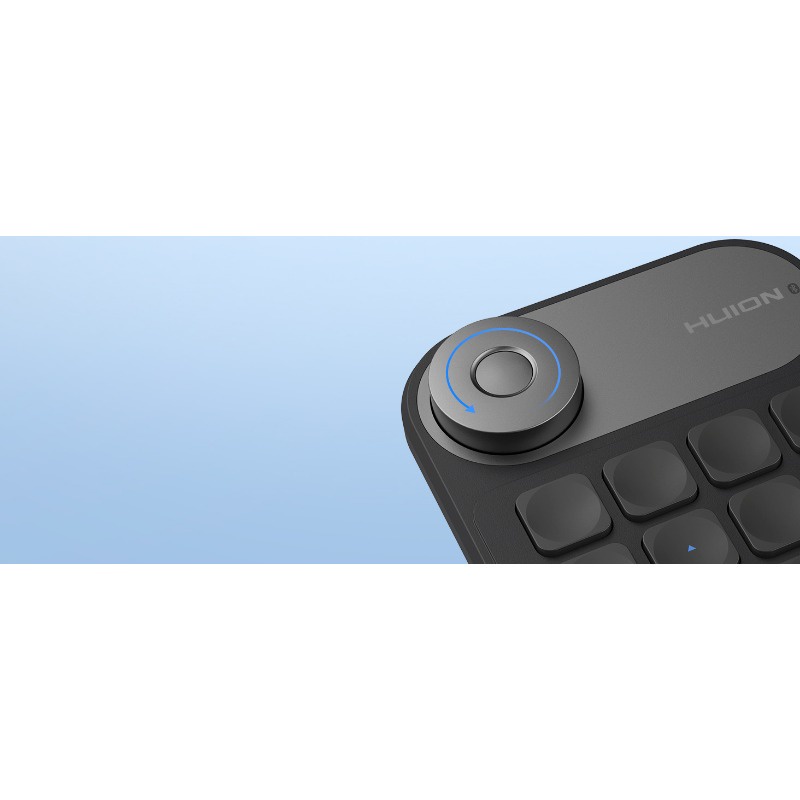 HUION K20 Keydial Mini Bluetooth Programmable Keypad with Dial 5 Keys ...