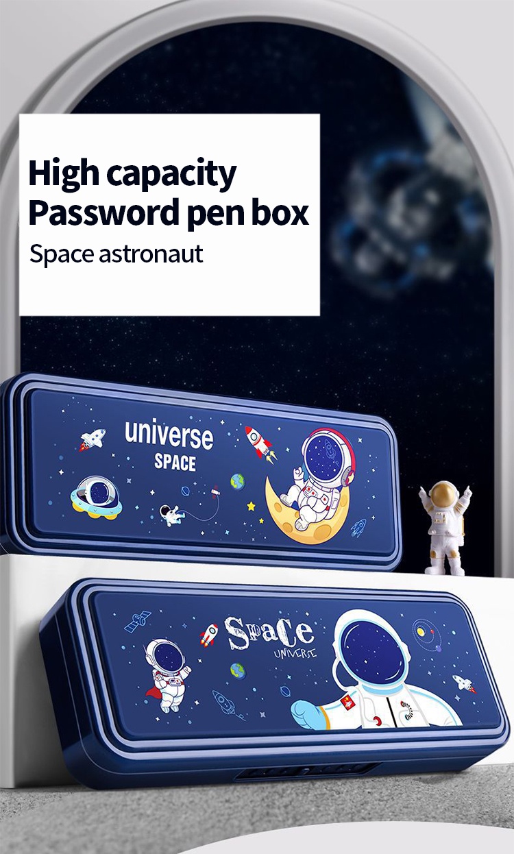 Large-Capacity Pencil Case With Password Lock Cute Cartoon Password ...