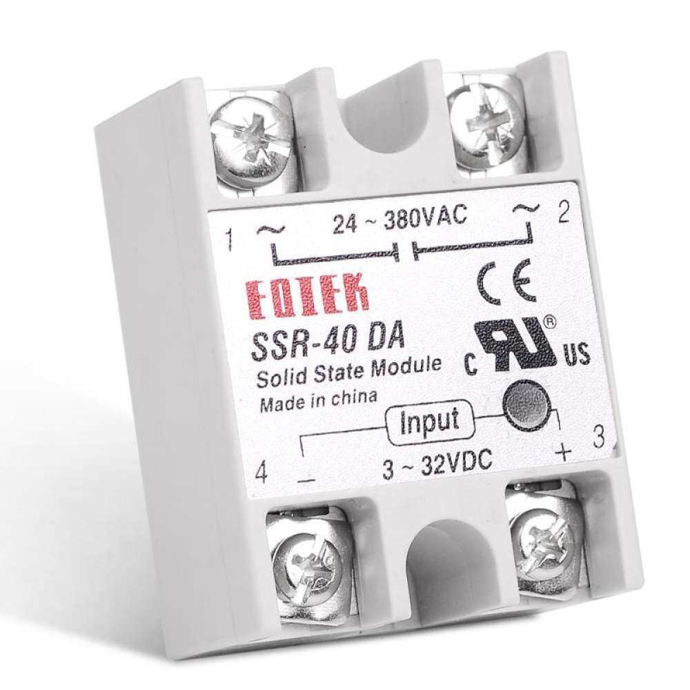 DC-AC 220V Relais Industrial Solid State Relay SSR 40 DA 3-32V DC Input and 24-380VAC Output 40A ...