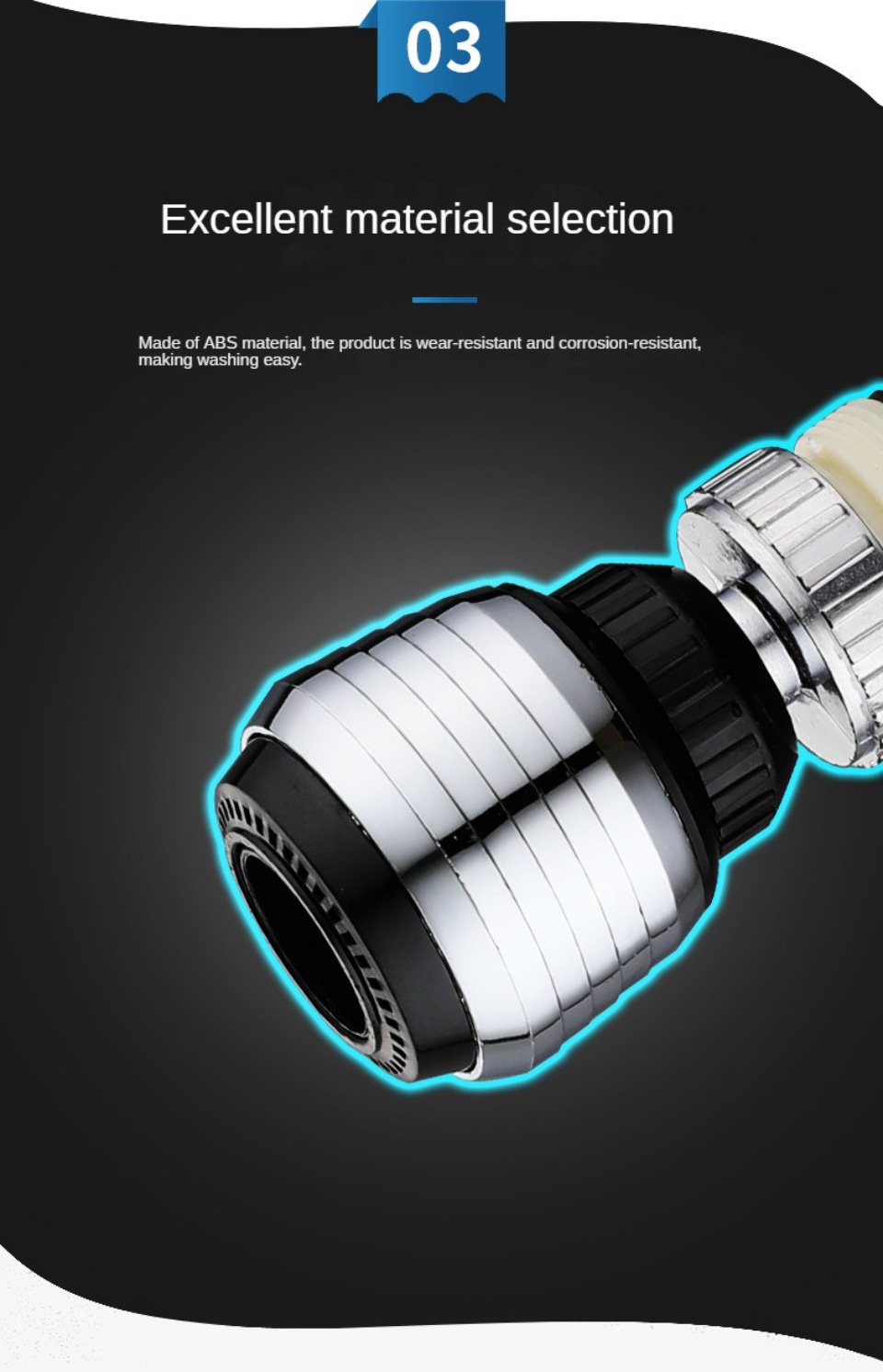 Kitchen Water Faucet Bubbler Water Saving High Pressure Filter Tap 360 ...