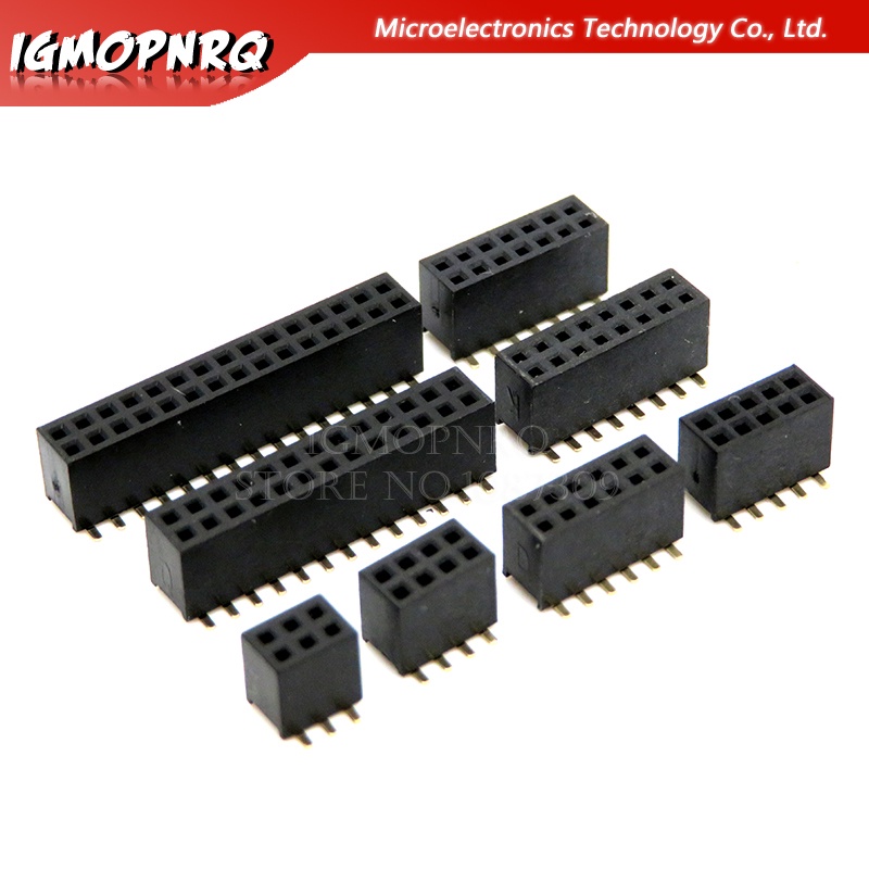 SMT 1.27mm 1.27 Double Row Female Breakaway PCB Board Pin Header socket Connector Pinheader 2*5 ...