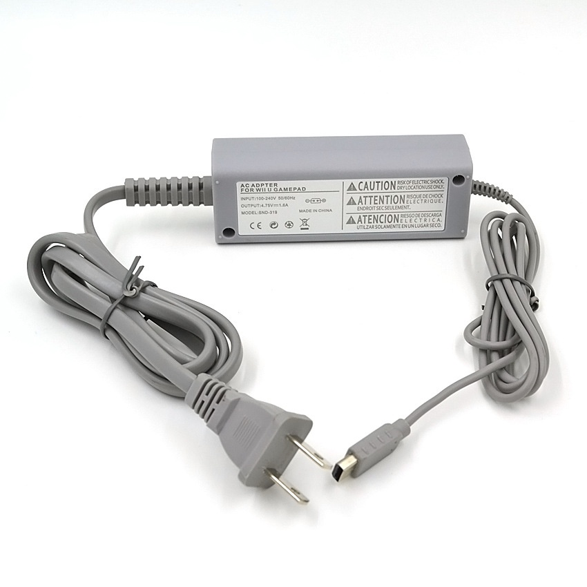 100-240V AC Charger Adapter for Nintendo Wii U Gamepad Controller Wall ...