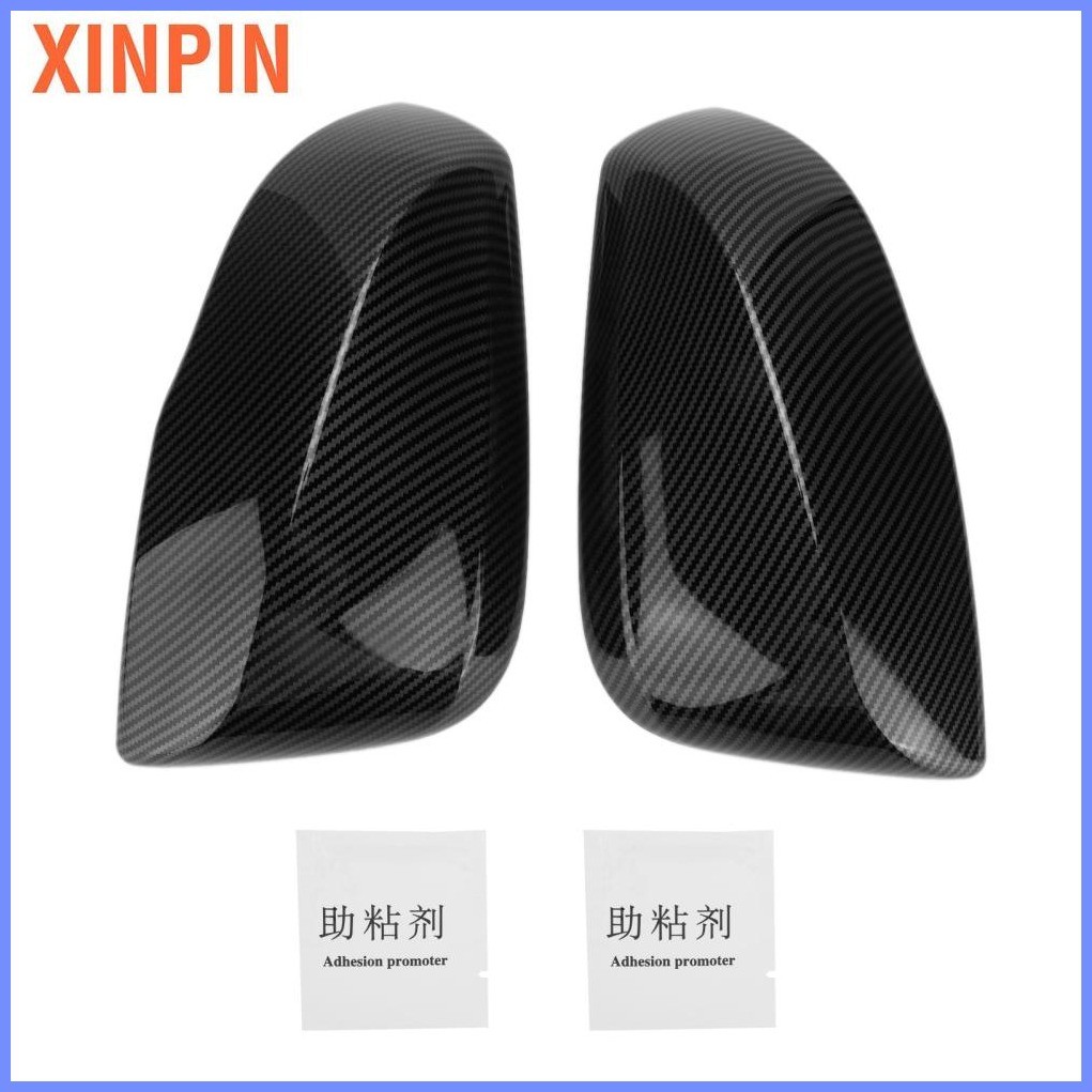 Xinpin Rear View Mirror Cover Carbon Fiber Style Rearview Cap Exterior ...
