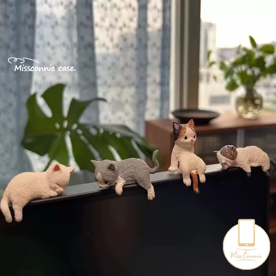 Cute Sleeping Cat Gift 3D DIY Doll Kitten Monitor Decorative Mini ...