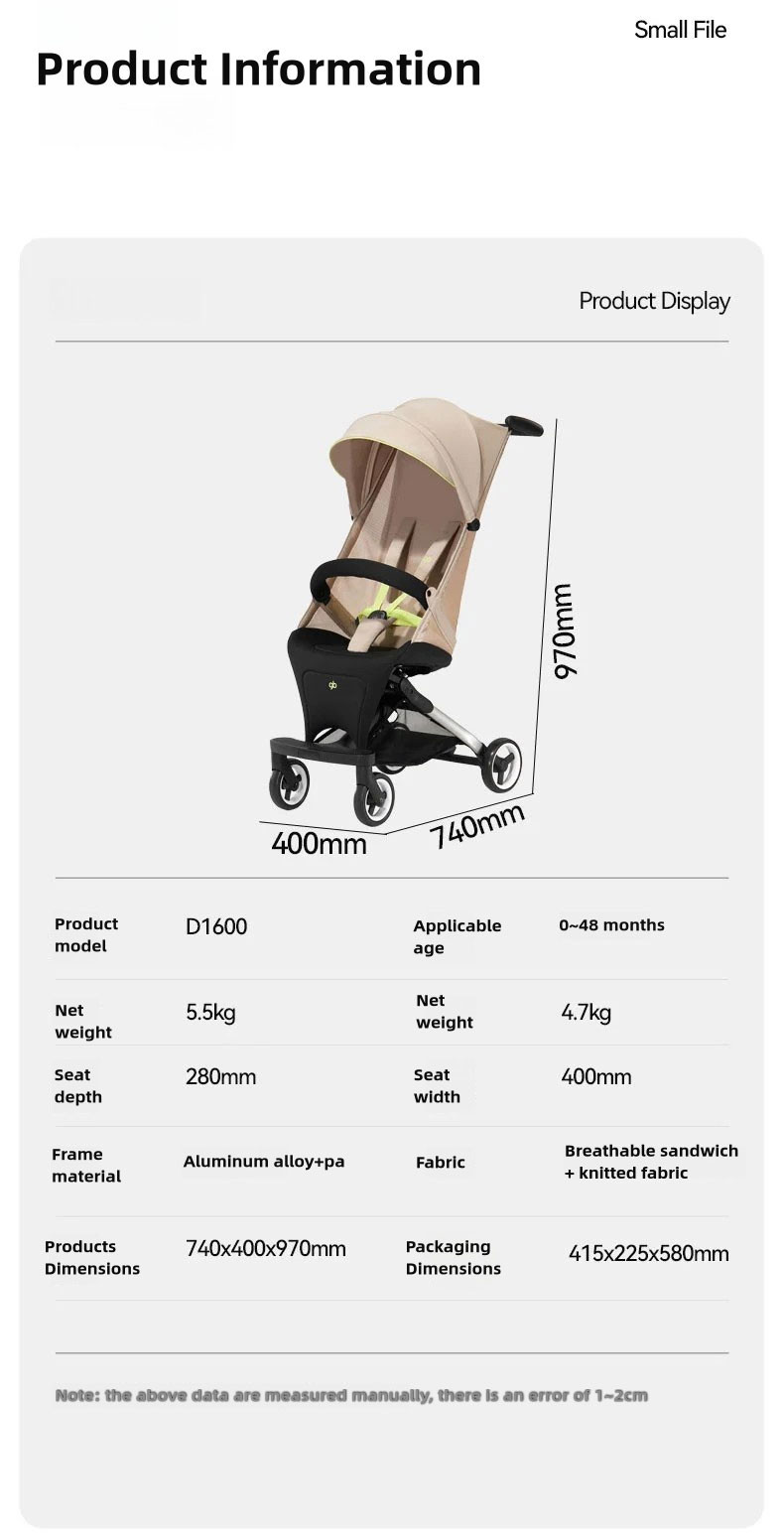 gb kangaroo baby stroller lightweight foldable baby stroller can board ...