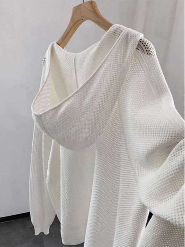 Extra Large Size 150kg Thin Hollow Knit Sweater Unisex Spring Autumn ...