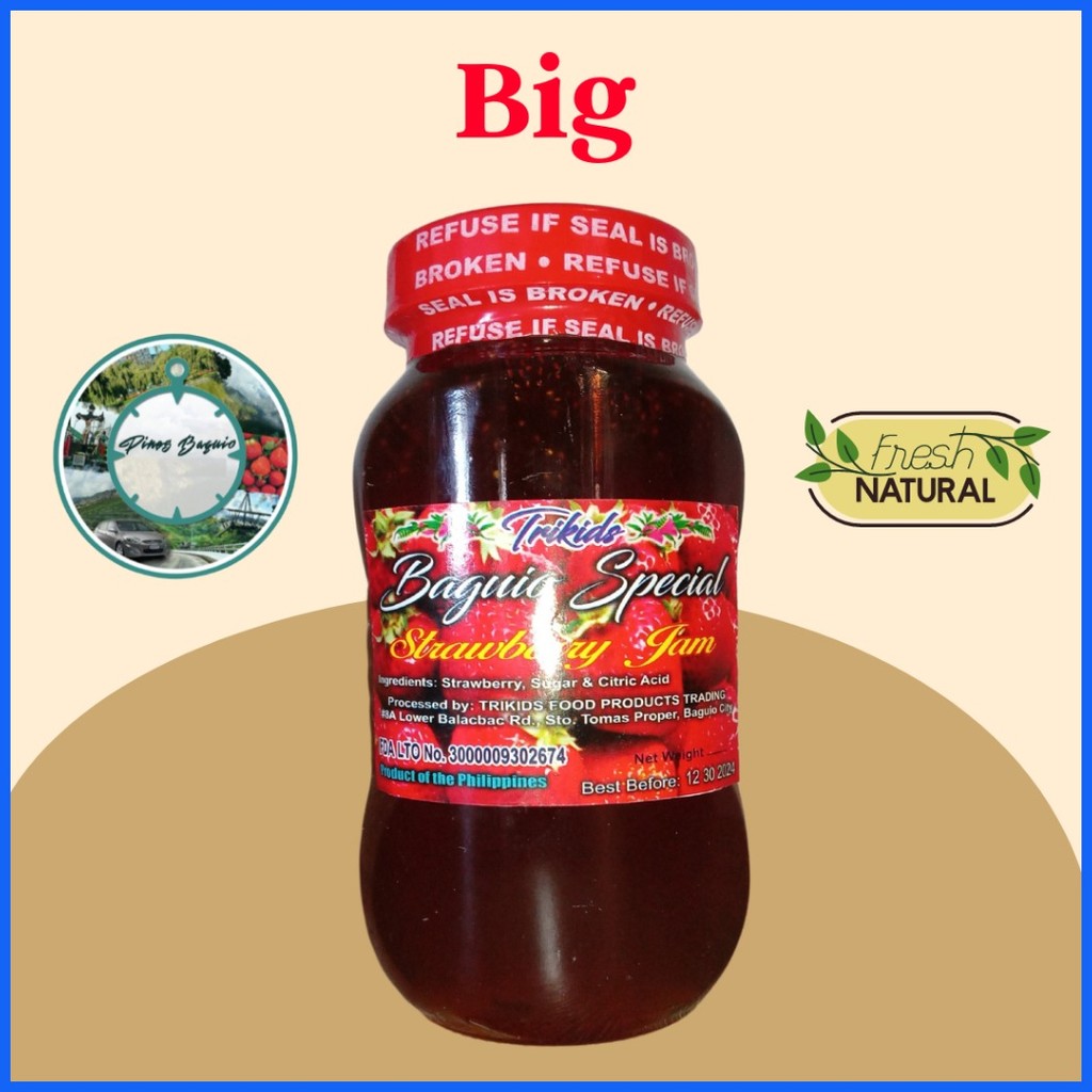 Baguio Special Strawberry Jam Spread - Baguio Pasalubong | Shopee ...