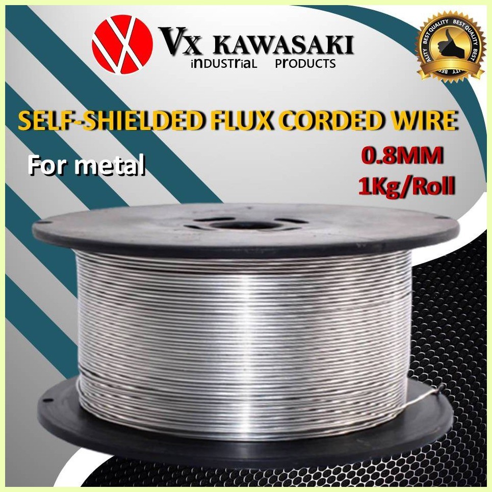 VX KAWASAKI 0.8mm MIG WIRE Flux Cored Wire Gasless (1kg Weight) For Gasless Welding Machine Wire ...