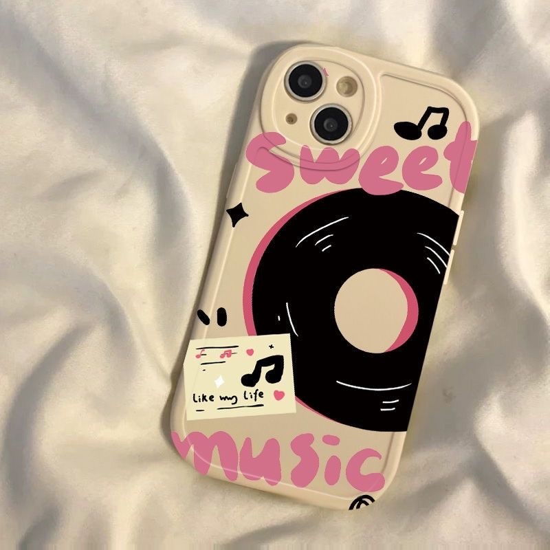 Simple Gramophone record Music Protective Shell Phone case Applicable ...