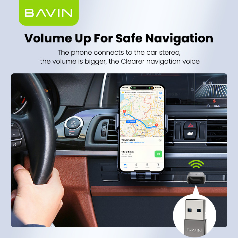 BAVIN 09 Bluetooth Receiver 5.3v Dongle Adapter 20m For Audio Devices ...