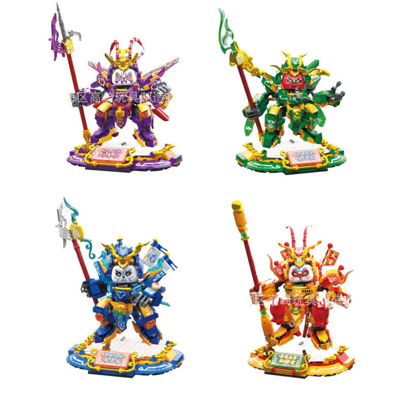 Cartoon EA Figures Mech Building Brick Chinese Opera Panda Mecha Mini ...