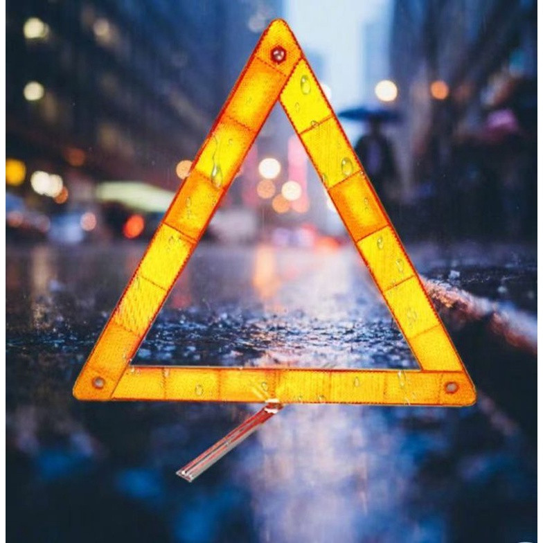 Reflective Triangle Early Warning Device Parking Warning Tripod Car ...