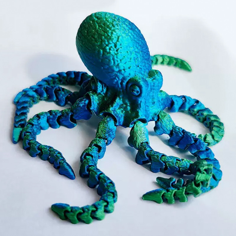3D Printed Octopus Movable Flexible Joints Fidget Toy Home Office ...
