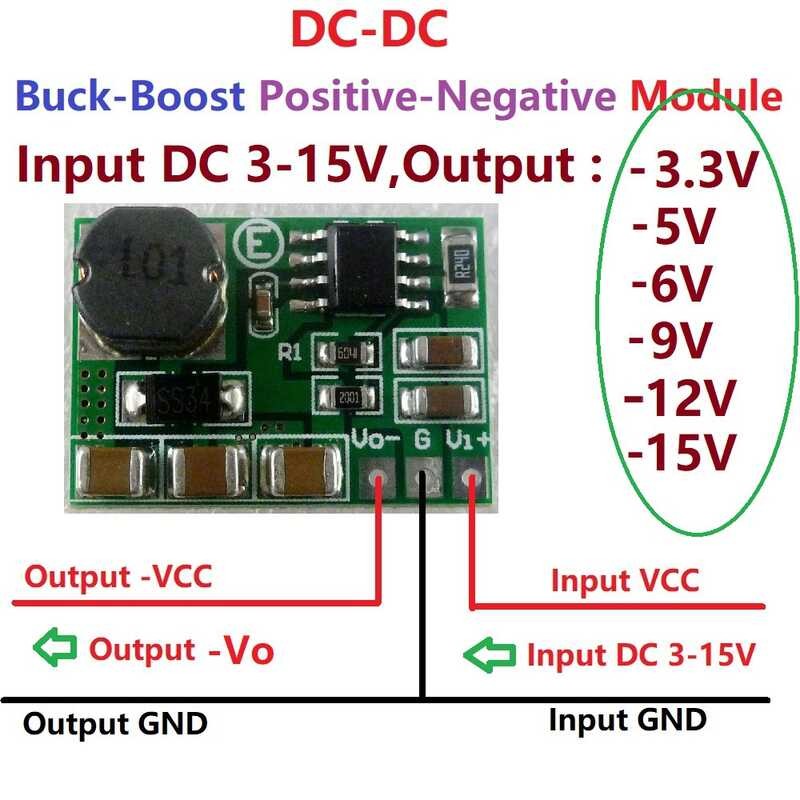 3-15V to Negative -3.3V-5V-6V-9V-12V-15V Boost Negative Voltage Module ...