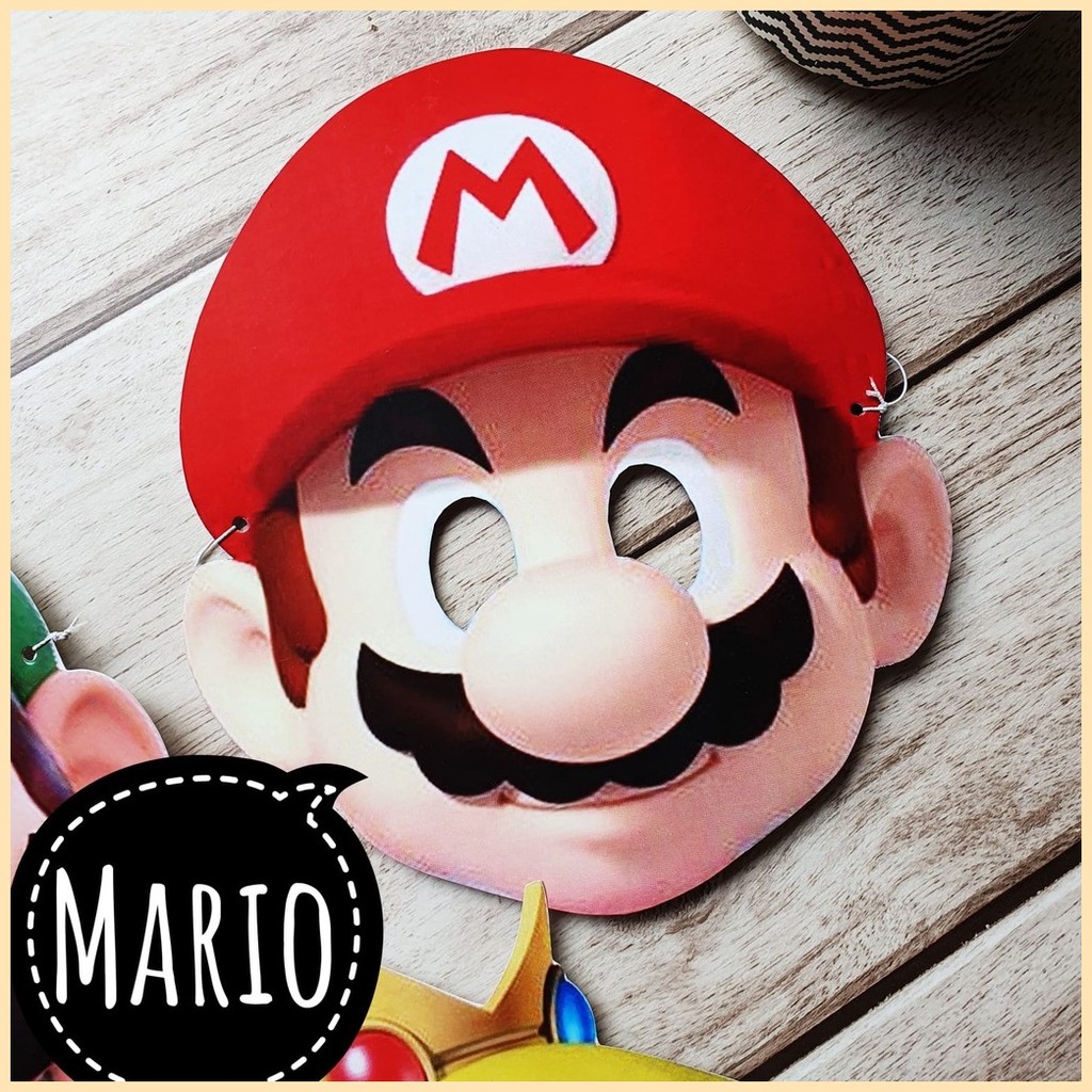 Mario Bros Party Mask Party Mask Birthday Birthday Accessories Prop ...