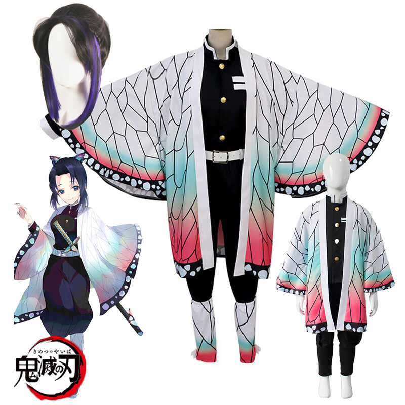Demon Anime Slayer Kochou Shinobu Costumes Kimetsu no Yaiba Cosplay ...