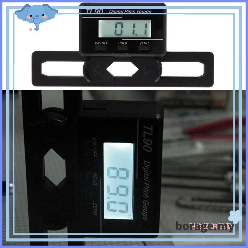 BORRAONE Pitch Ruler, Backlight Display Electronic Digital Pitch Gauge ...