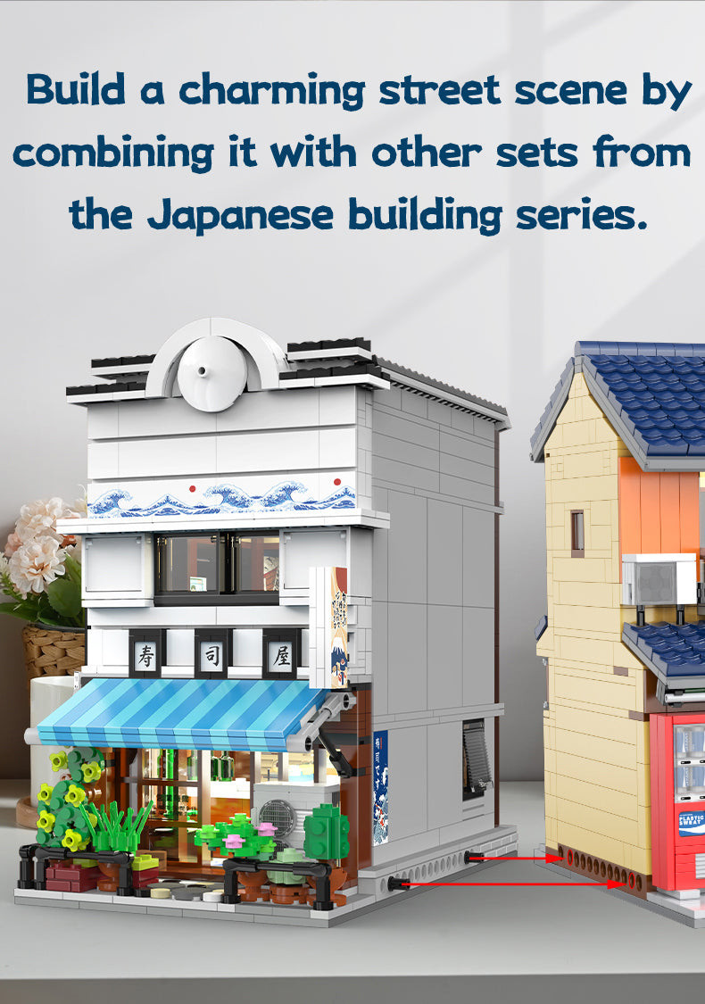 CaDA Bricks Japanese Style Sushi Shop C66018 (1665 pcs) Creator Expert ...