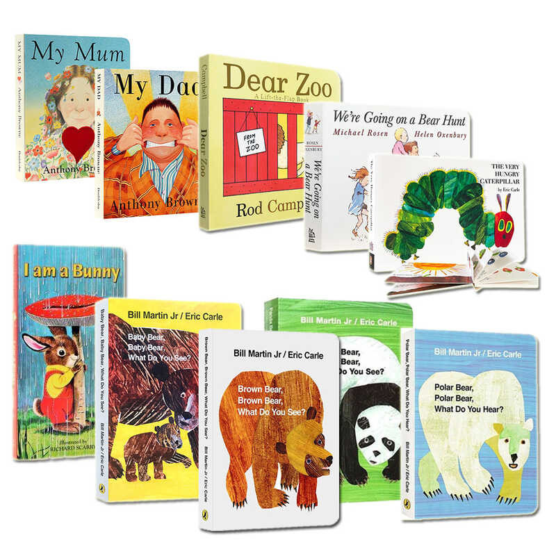 10 Books/set The Very Hungry Caterpillar/ Brown Bear/ Dear Zoo/ Animal ...