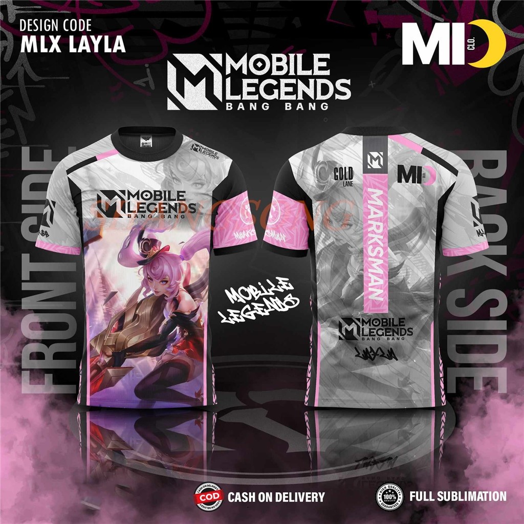 MLBB Sublimation Edition Premium-Spandex Mobile Legends Tees High ...