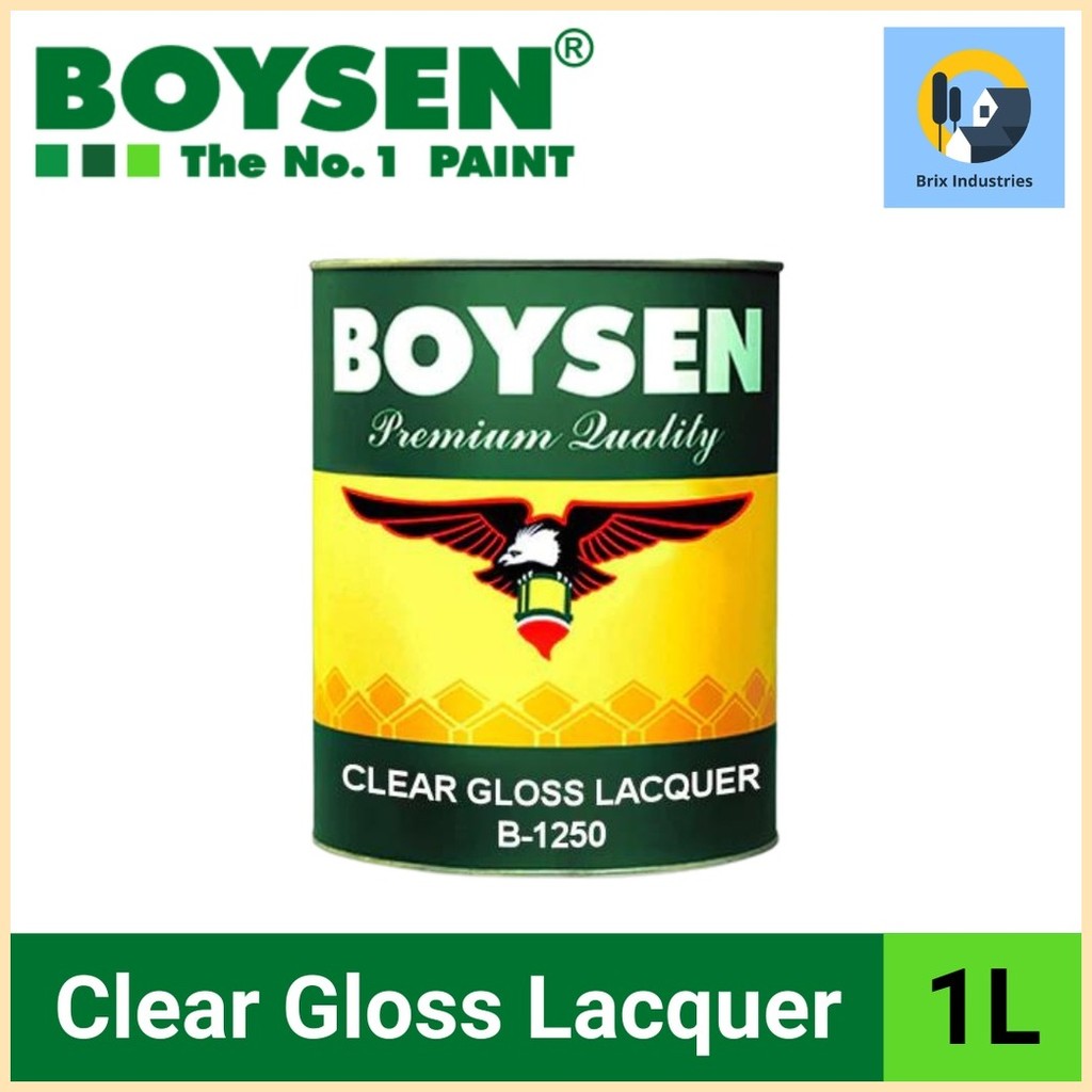 Boysen Clear Gloss Lacquer 1 Liter B-1250 Solvent Based High Gloss ...