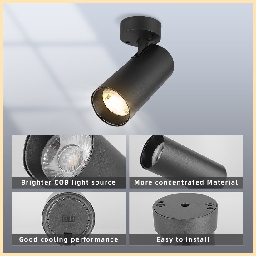 No Need Rails Foldable Spotlight Surface Mounted Led Spotlight Tracklights 40W Track Light for ...