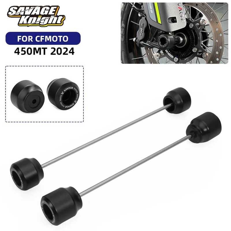 2025 1 B 2024 For CFMOTO 450Mt Front Rear Axle Wheel Crash Sliders ...