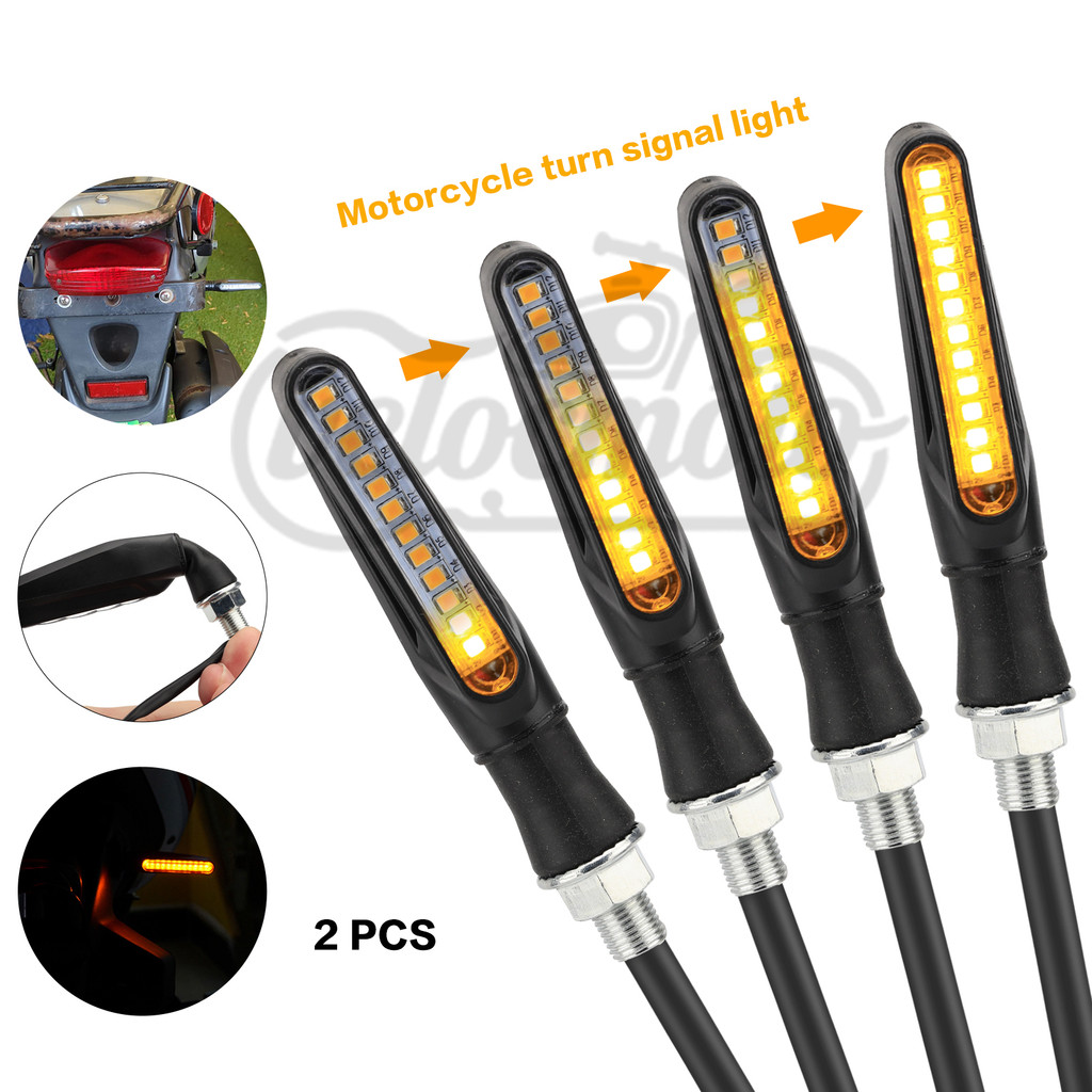 4pcs Motorcycle Flowing Turn Signal Lights Universal Blinker Indicator ...